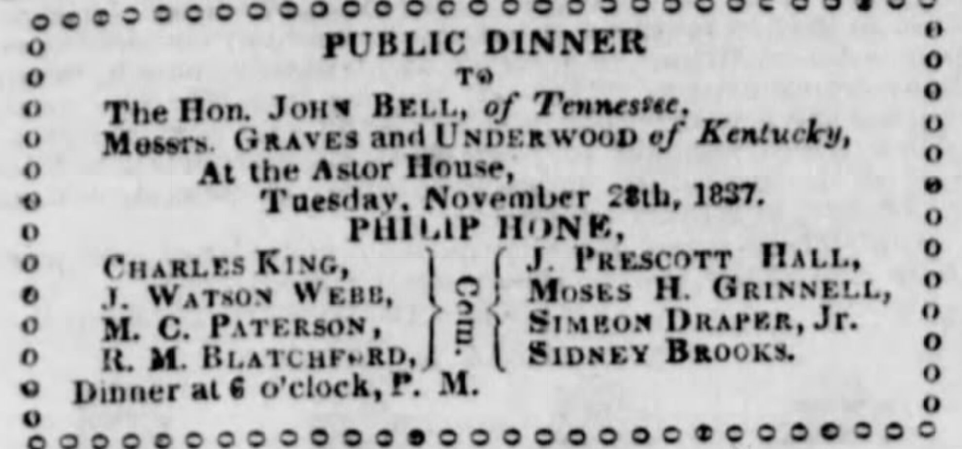 Mayor Philip Hone, the party host who made Washington Square Park - The ...