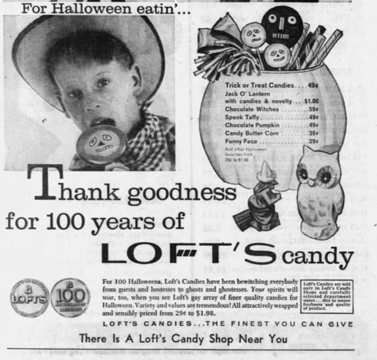 Loft's Candies: Vintage Halloween treats from the Jazz Age - The Bowery ...