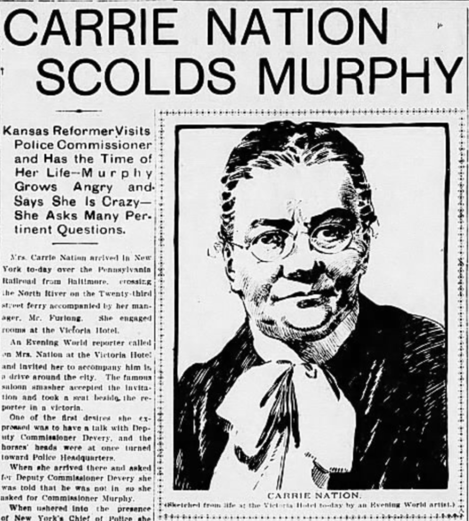 When Carrie Nation comes to town, saloon owners brace for impact - The ...