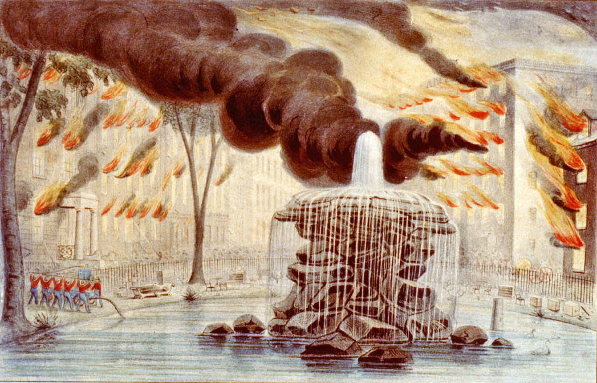 The Great Fire of July 19, 1845: Lower Manhattan in Flames - The Bowery ...