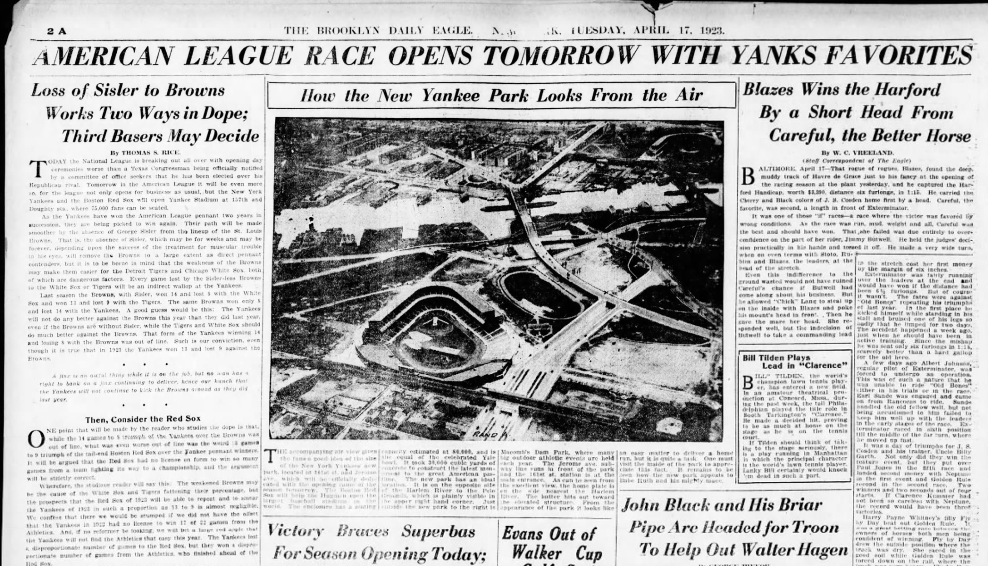 100 years ago today, the Yankees played their first game at Yankee ...