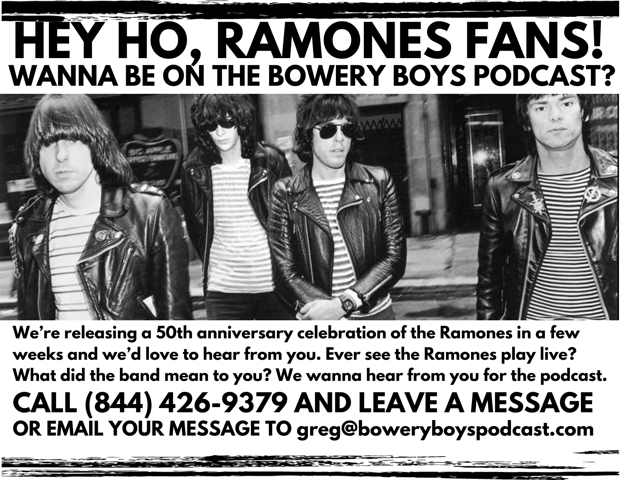 Ramones/CBGB fans! Wanna be on the Bowery Boys Podcast? Just call us. - The Bowery Boys: New ...