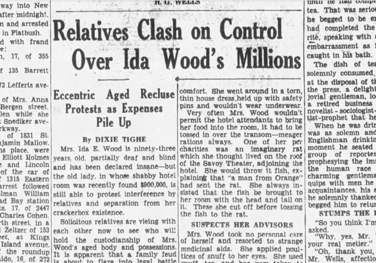 The Recluse of Herald Square: The Mystery of Ida Wood - The Bowery Boys ...